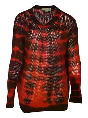 Stella McCartney V-neck Long Sleeve Alpaca Sweater - Red