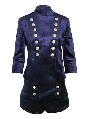 Pierre Balmain Vintage Military-style Shorts Set - Blue