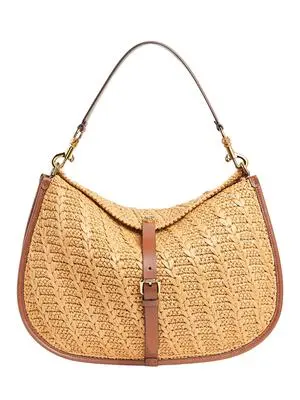 ETRO Raffia Pony Shoulder Bag