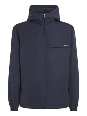 Sandro Padded Logo Windbreaker Jacket - Blue