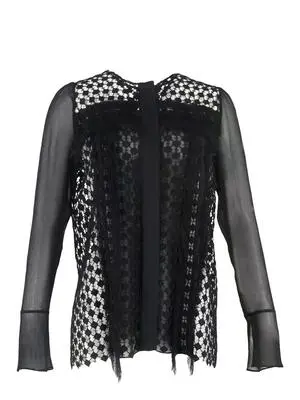 Chloé Lace Sheered Blouse - Black