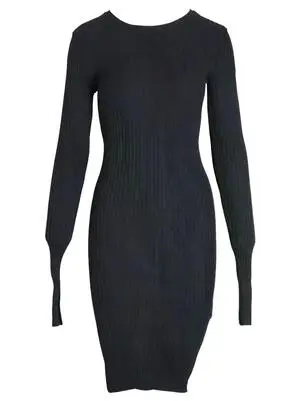 MAISON MARGIELA Ribbed Long-sleeve Dress - Black