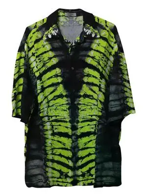Valentino Garavani Tie-dye Short-sleeve Shirt - Black