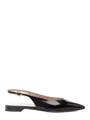 GIANVITO ROSSI Slingback Pointed Flat Pumps - Black