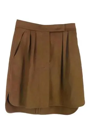 Max Mara Pleated Mini Skirt - Brown