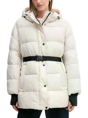 Geox Spherica Hooded Parka - Neutrals