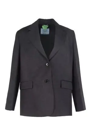Prada Oversized Wool Blazer - Grey