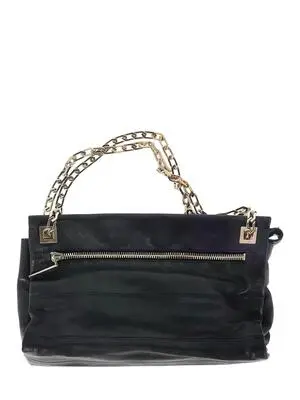 Victoria Beckham Leather Shoulder Bag With Chain Strap - Black