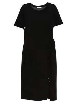 Patrizia Pepe Twill Midi Dress - Black