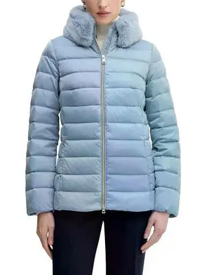 Geox Textured-trim Quilted Jacket - Blue