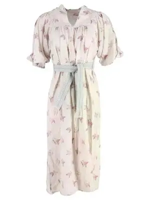 Zimmermann Floral-print V-neck Midi Dress - Pink