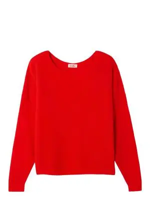 American Vintage Long-sleeve Boat-neck Sweater - Red
