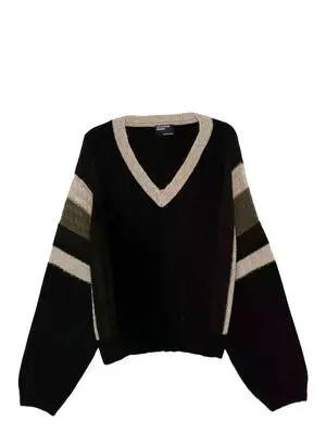 Enfants Riches Déprimés V-neck Cable-knit Sweater - Black