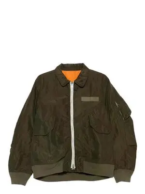 Sacai Zip-fastening Pocket Bomber Jacket - Green