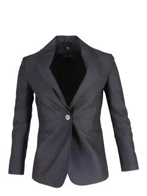 Gucci Single-breasted Wool Blazer - Grey