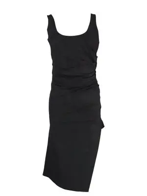 Max Mara Gathered Detail Midi Dress - Black