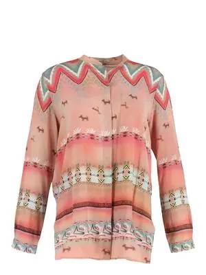 Etro Printed Long-sleeve Blouse - Pink