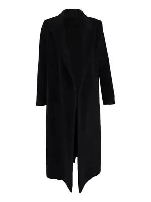 TOTEME Open Front Wool Coat - Black