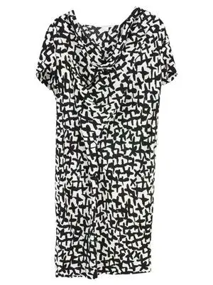 Diane Von Furstenberg Printed Short-sleeve Mini Dress - White