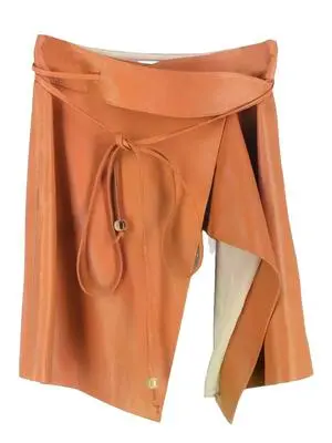 Nanushka Sekoya Leather Mini Skirt - Orange