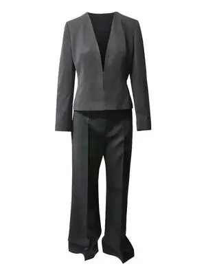 Valentino Garavani V-neck Virgin Wool Suit - Black
