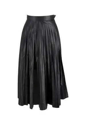 MAISON MARGIELA Pleated Midi Skirt - Black
