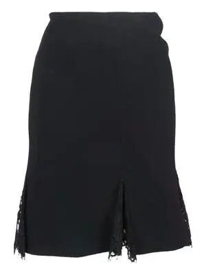 Oscar De La Renta Lace-panel Midi Skirt - Black
