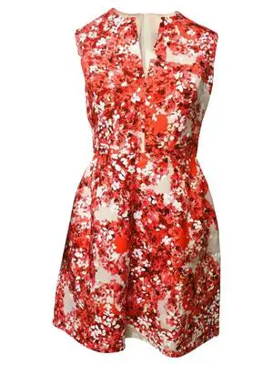 Giambattista Valli Floral-print Sleeveless Mini Dress - Red