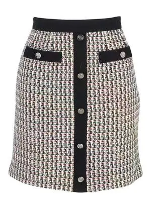 Maje Buttoned Mini Skirt - White