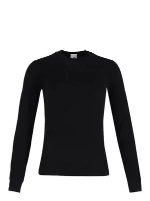 Iris & Ink Long-sleeved Wool Top - Black