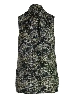 THEORY Arilia Snake-Print Lace Top