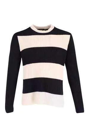 JOSEPH Striped Ribbed Cotton Sweater - Blue