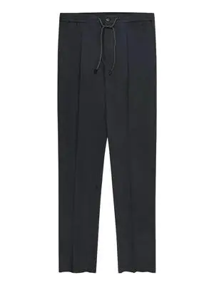 Incotex Seersucker Drawstring Trousers - Grey