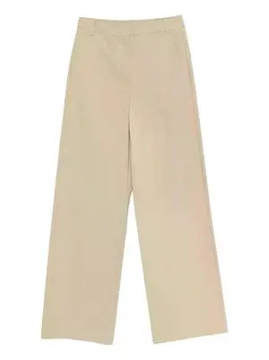 Patrizia Pepe Light Cotton Palazzo Pants - Neutrals