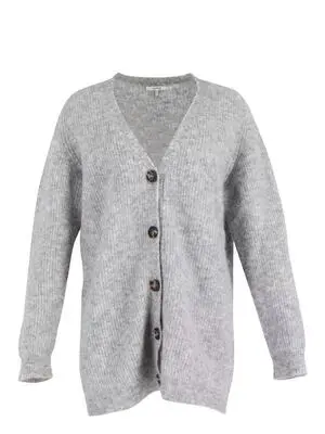 GANNI Buttoned Long-sleeve Cardigan - Grey