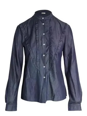 Miu Miu Ruffled Shirt - Blue
