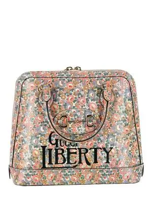 Gucci 1955 Horsebit Liberty London Floral-print Tote Bag - Pink