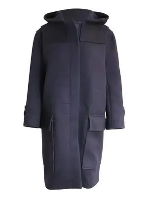 Celine Single-breasted Hooded Coat - Blue
