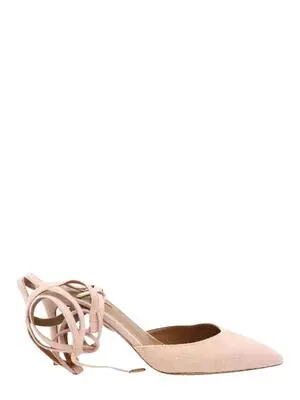 AQUAZZURA Amanda Leather Lace-up Pumps - Pink