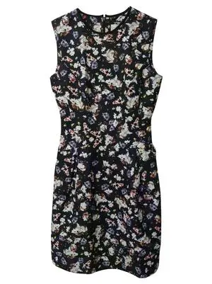 Erdem Floral-pattern Midi Dress - Black