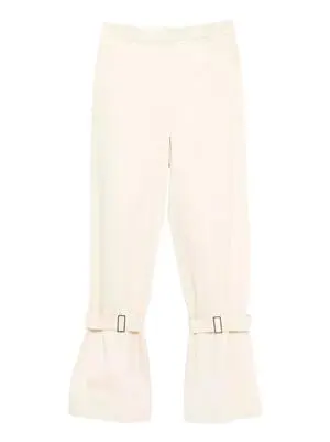 Patrizia Pepe Strap Cotton Trousers - Neutrals
