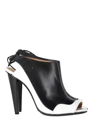 Roland Mouret Damier Peep-toe Ankle Boots - Black