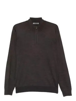 Corneliani Quarter Zip Sweater - Brown