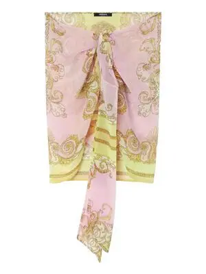 Versace Printed Foulard Skirt - Pink