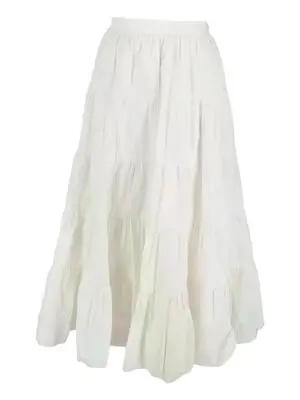 Ulla Johnson Tiered Midi Skirt - White