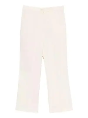 Patrizia Pepe Soft Cropped Trousers - Neutrals