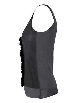 Chloé Ruffle-detail Tank Top - Grey