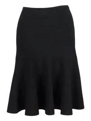 Alaïa Flared Midi Skirt - Black