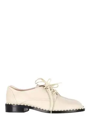 STUART WEITZMAN Pearl-embellished Brogues - Neutrals