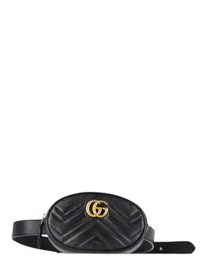 Gucci Gg Marmont Natelasse Belt Bag - Black